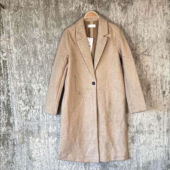Zara | Jackets & Coats | Zara Womens Basic Soft Coat Size S In Camel ...
